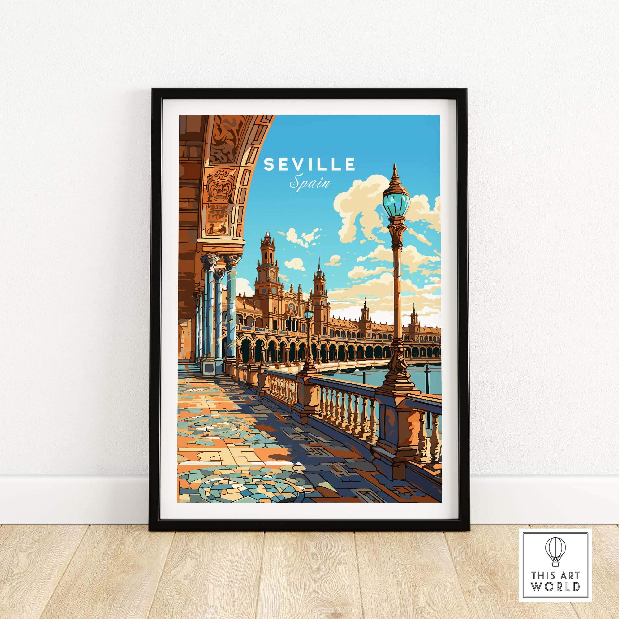 Seville Print - Vibrant Plaza de España Art – This Art World