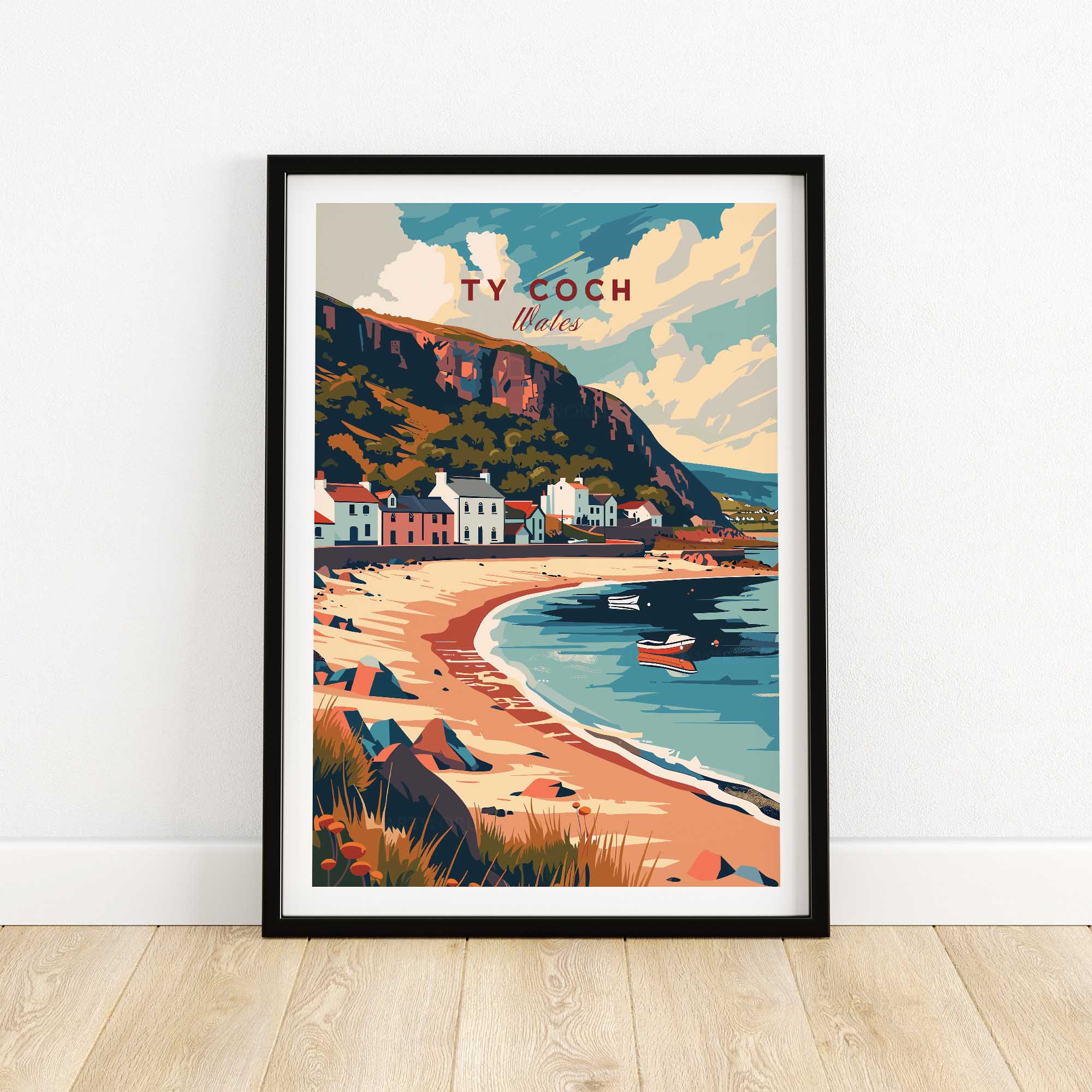 Ty Coch Wales Poster - Scenic Welsh Travel Print – This Art World