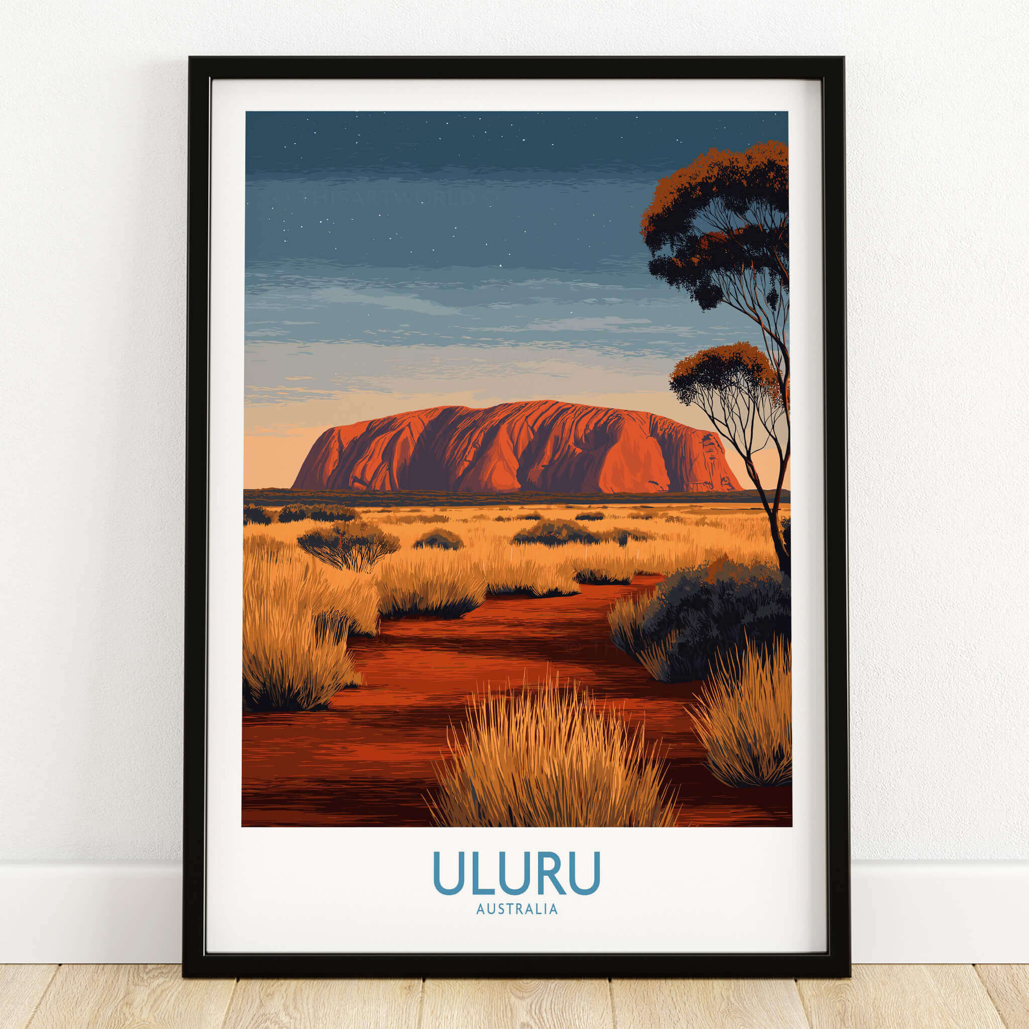 Uluru Australia Poster | Desert Sunset Canvas Print – This Art World