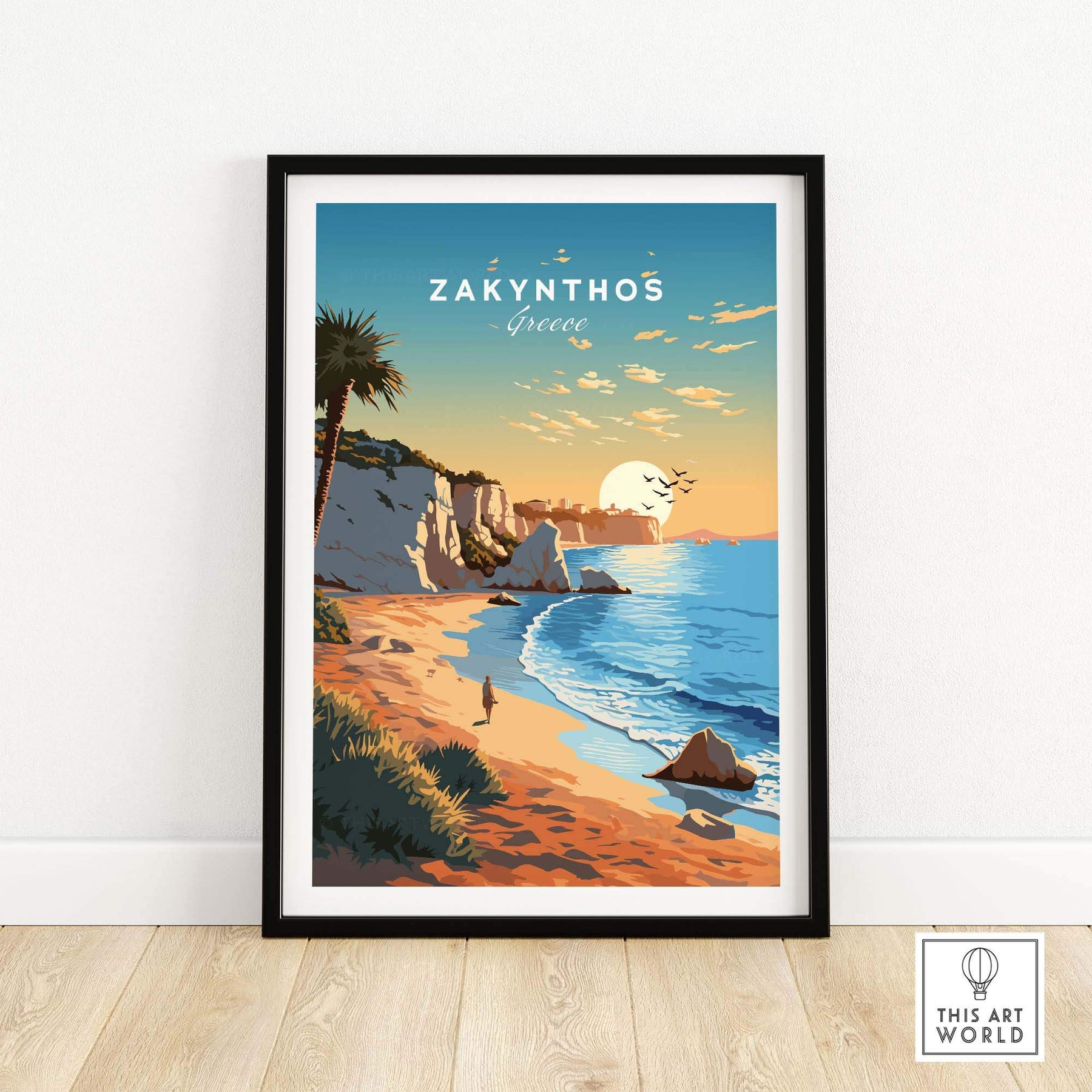 Zakynthos Wall Art - Breathtaking Greek Island Sunset – This Art World