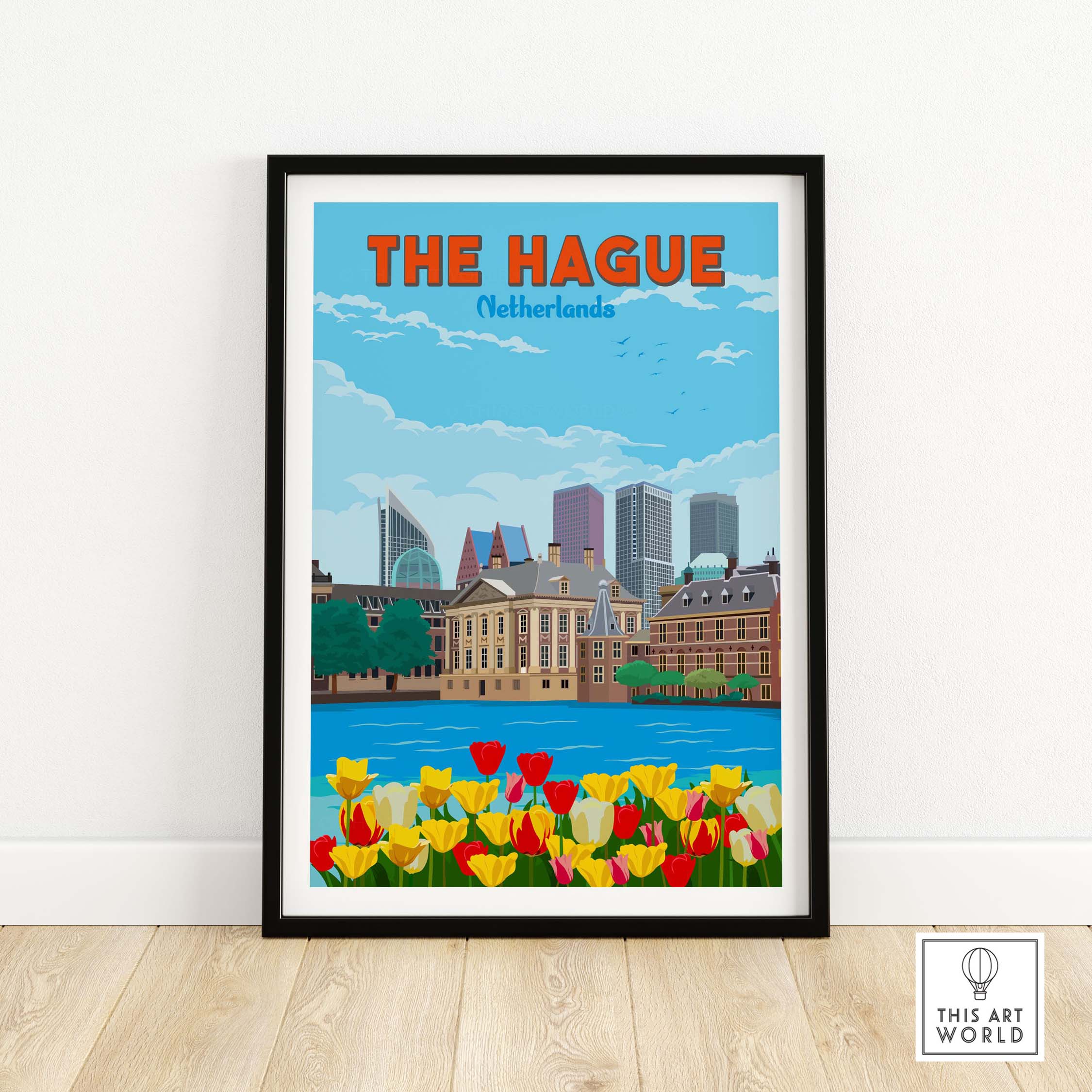 The Hague Netherlands Wall Art - Vintage Travel Poster – This Art World