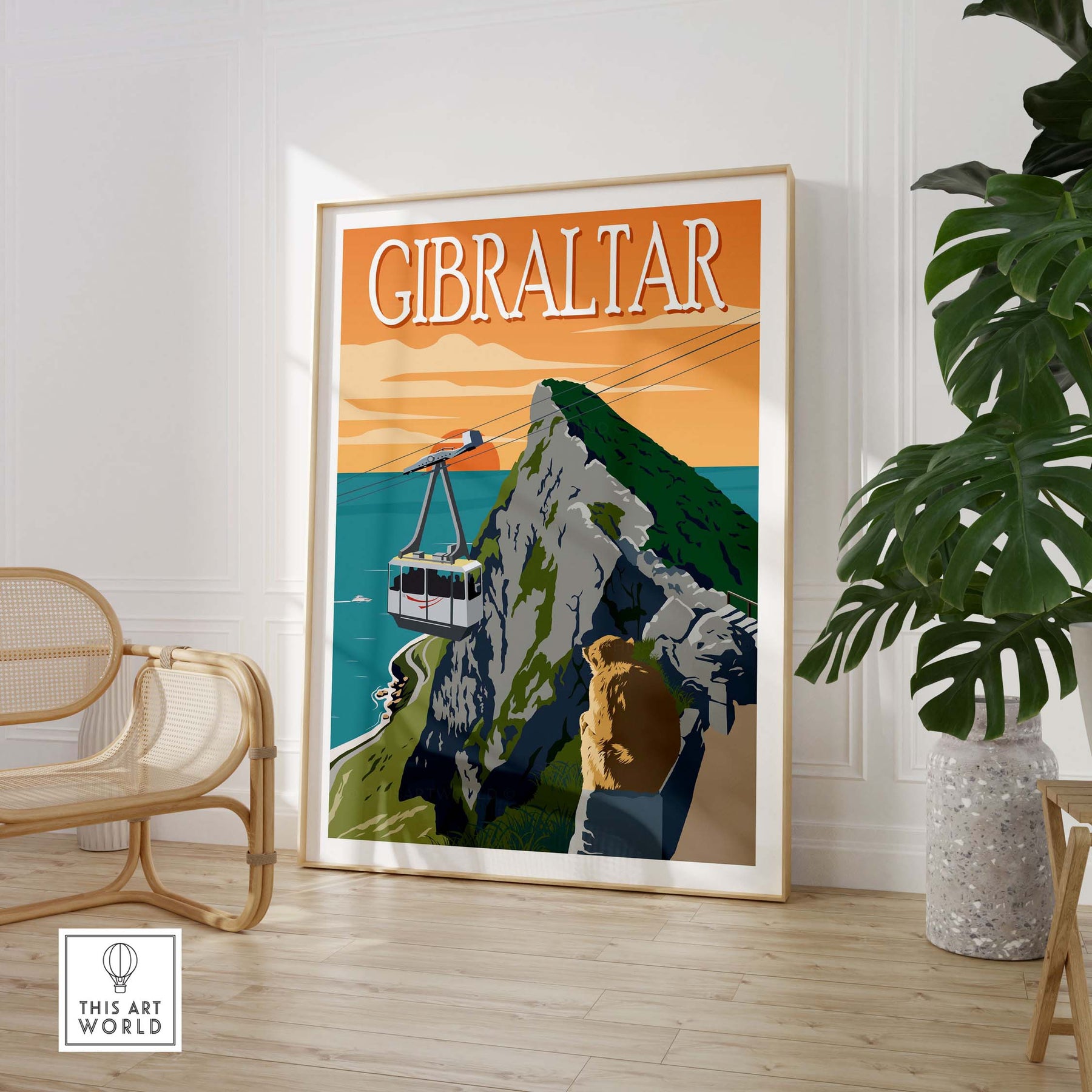 Gibraltar Print | Vintage Travel Poster – This Art World