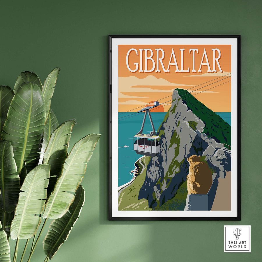 Gibraltar Print | Vintage Travel Poster – This Art World