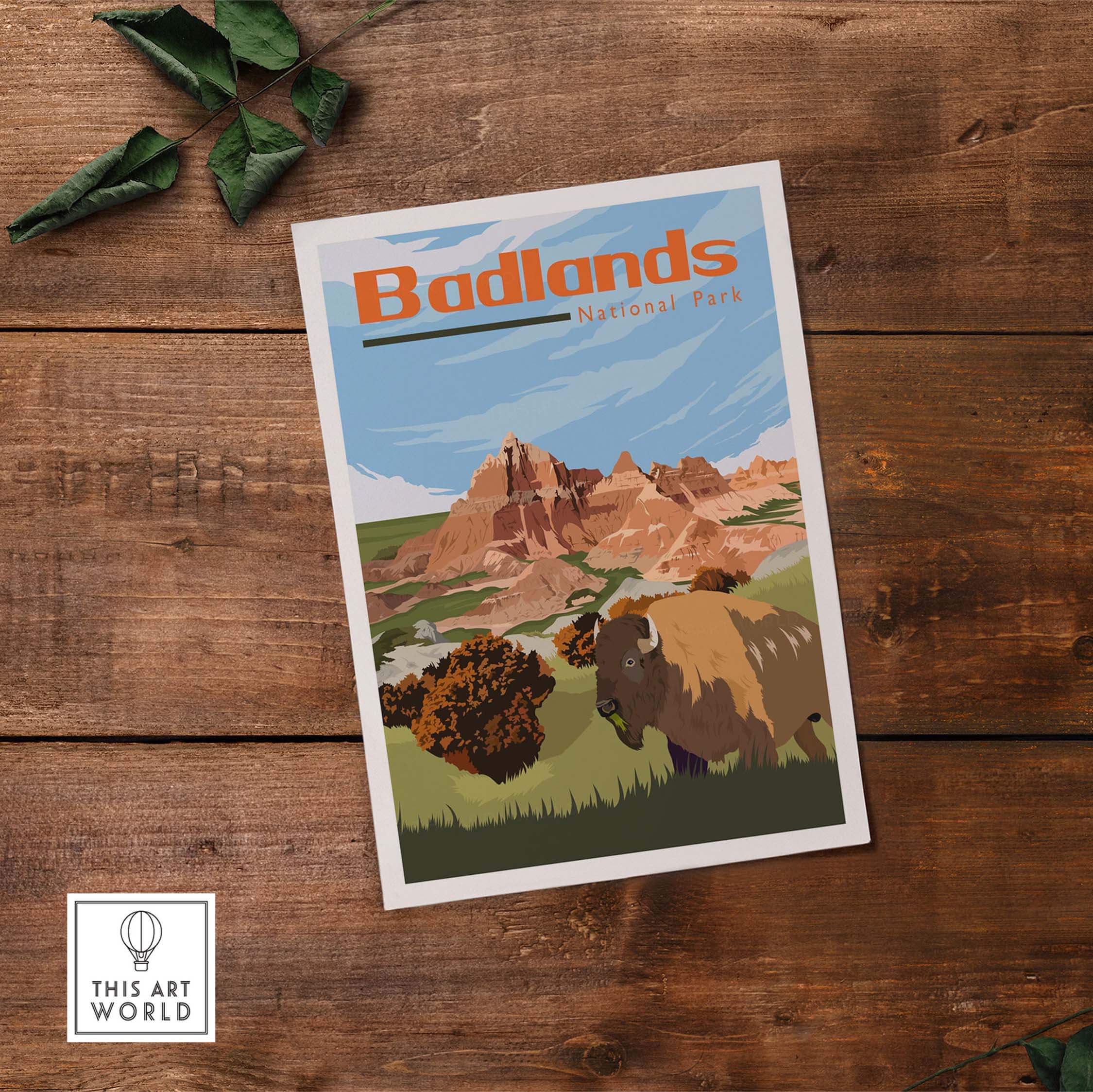 Badlands National Park Poster Print Wall Art | ThisArtWorld
