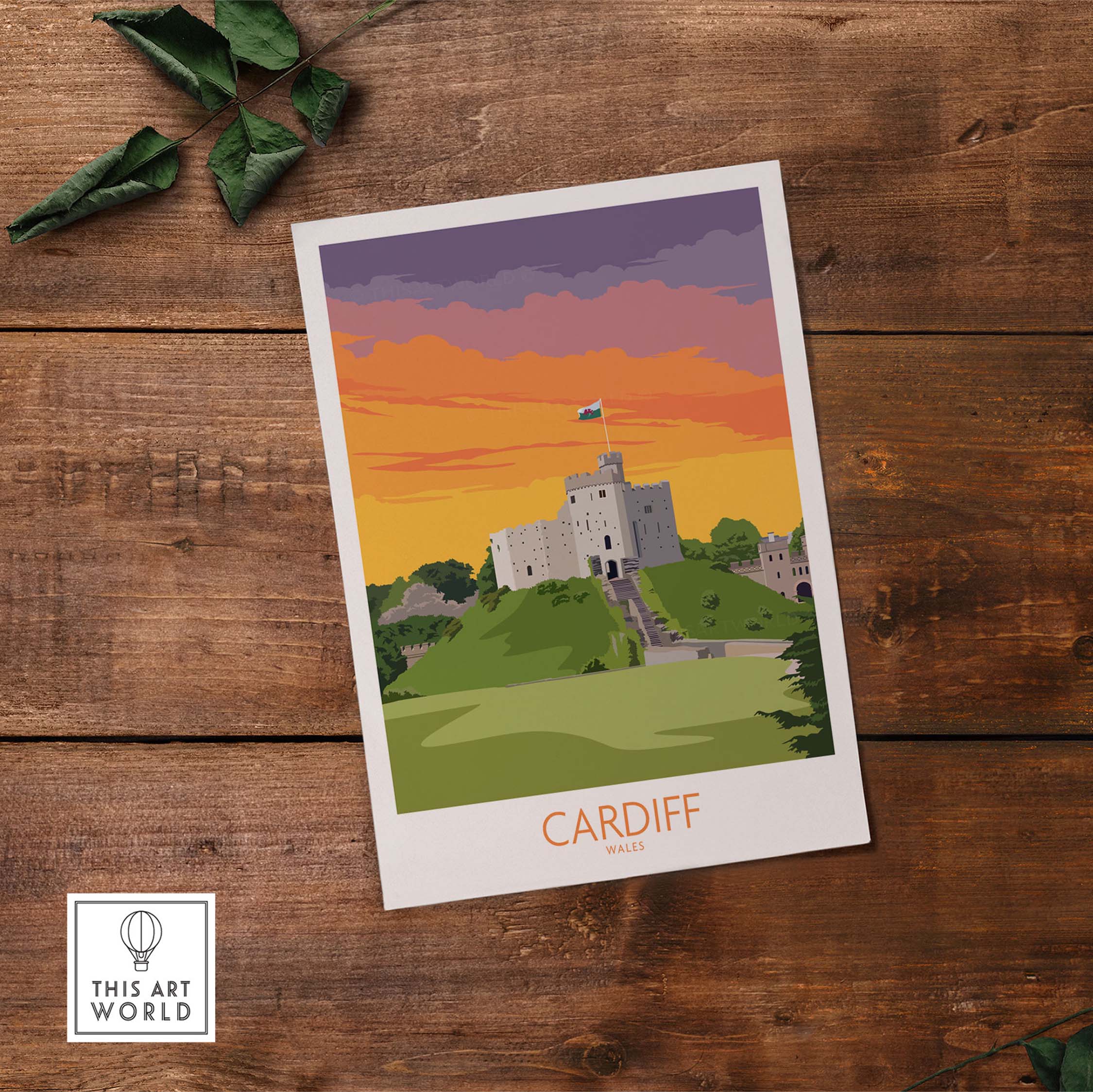 Cardiff Print Wales Travel Poster | This Art World