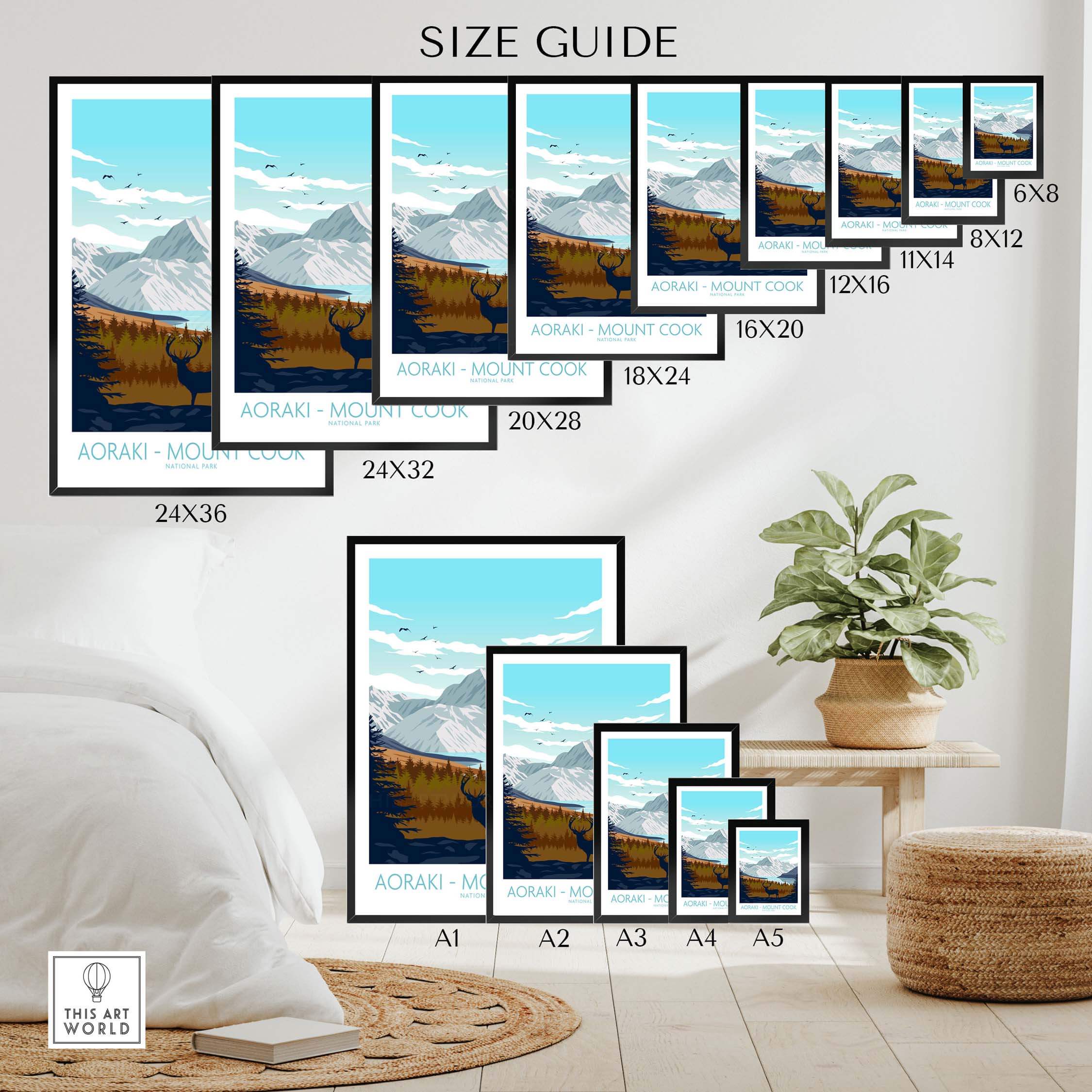 Mount Cook Aoraki Poster | This Art World